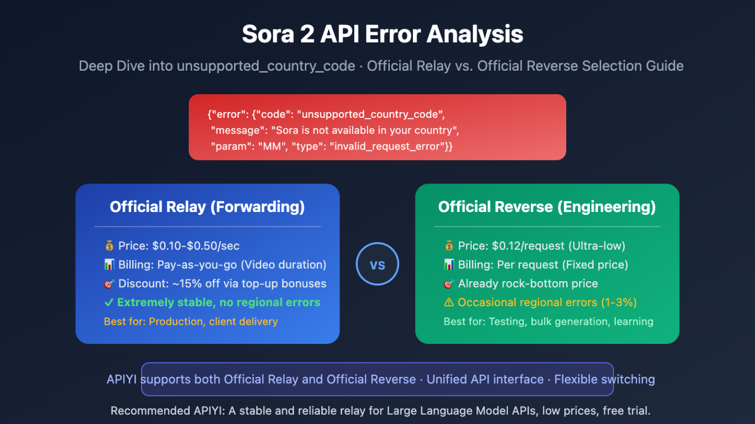 Sora 2 API error unsupported_country_code in-depth analysis ...